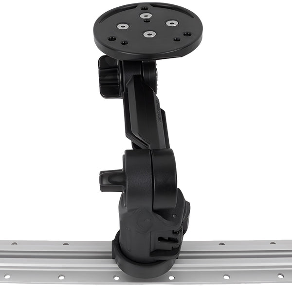 YAKATTACK Round Base Fish Finder Mount with Track Mounted LockNLoad Mo ...